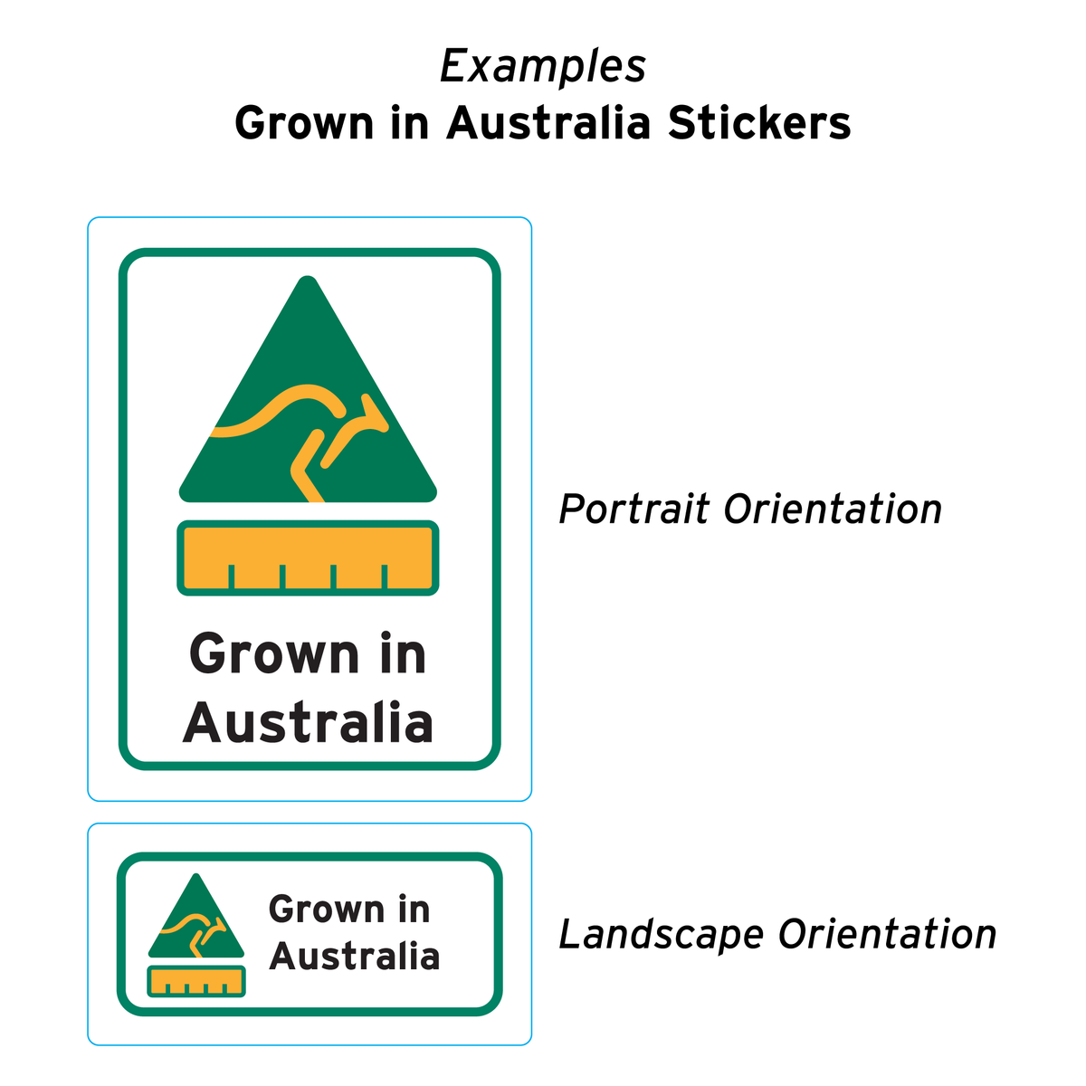 Grown In Australia Stickers – CountryofOriginLabelling.com.au