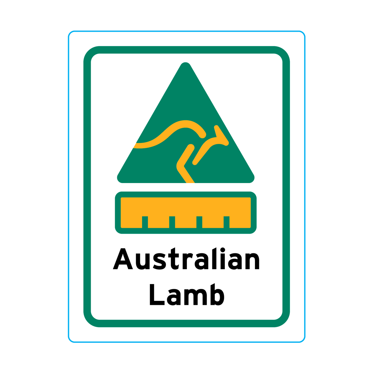 Australian Lamb Stickers – 1.9cm x 2.5cm – CountryofOriginLabelling.com.au