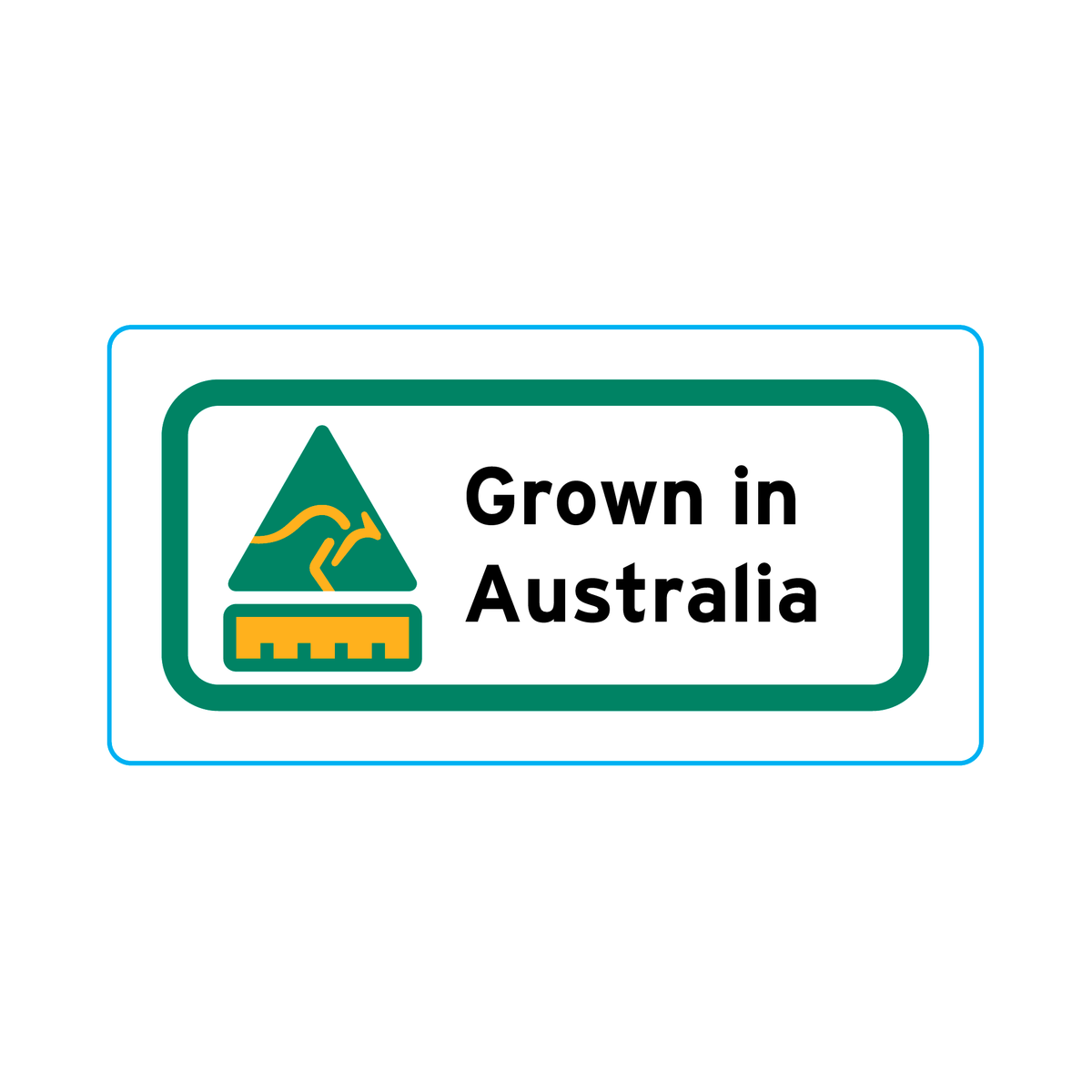 Grown In Australia Stickers – 2cm x 1cm – CountryofOriginLabelling.com.au