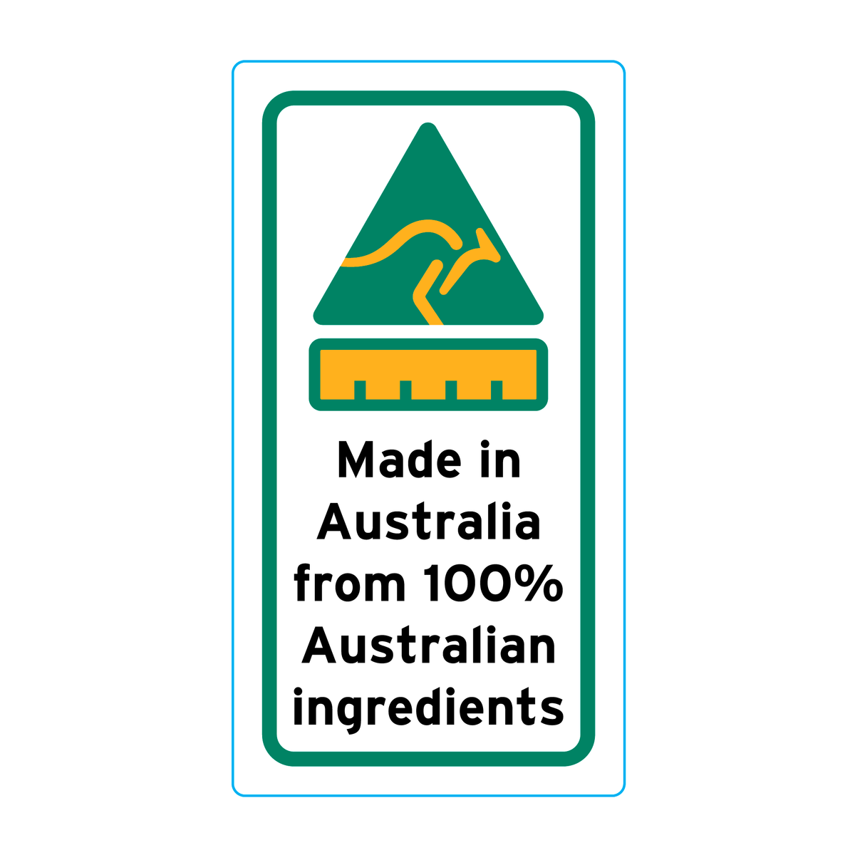 Made In Australia From 100% Australian Ingredients Stickers – 1.6cm x ...